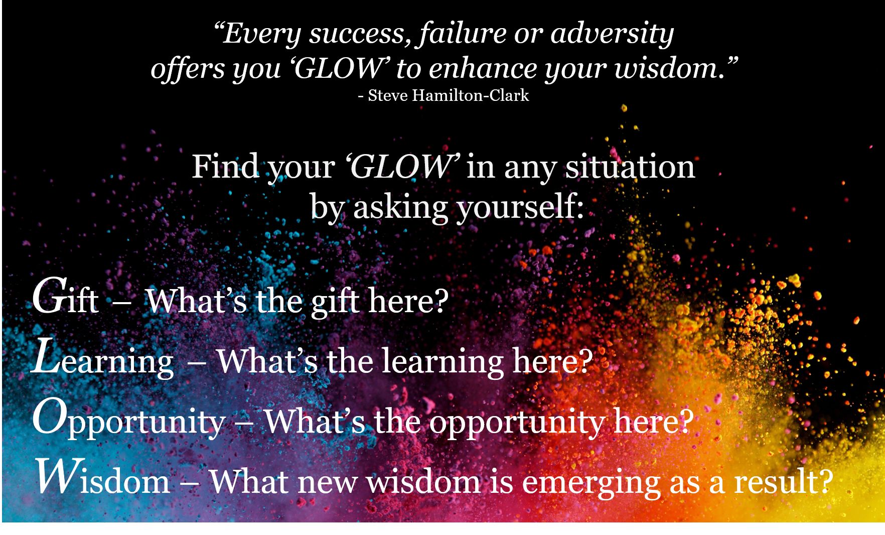 Find your GLOW - 18th Camel Coaching